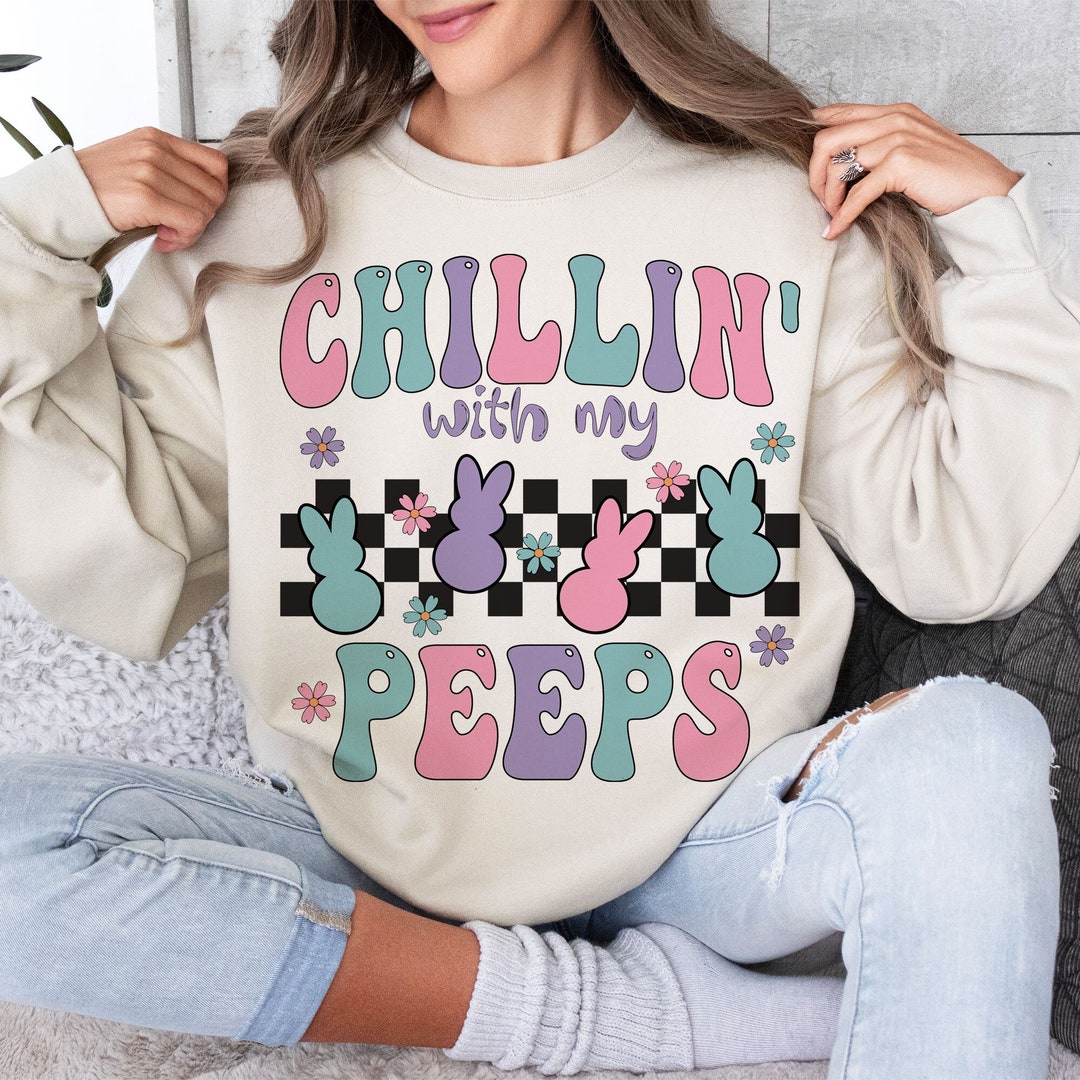 Chillin With My Peeps Svg, Easter Bunny Svg, Peeps Svg, Easter Svg ...