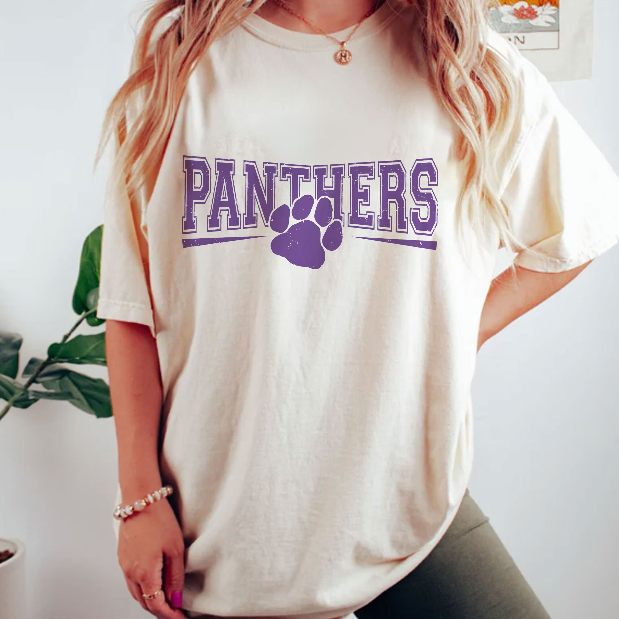 Panthers SVG PNG DXF, Distressed Panther Paw Shirt Sublimation Design ...