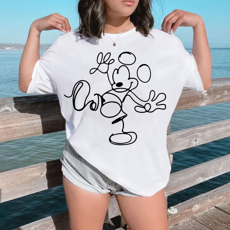 Mickeyy Mouse With Lines SVG, Mouse SVG, Family Trip SVG, Customize ...