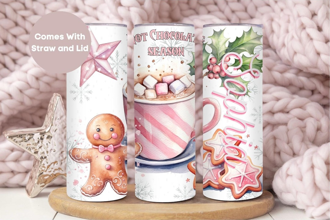 Personalized Christmas Tumbler, Custom Holiday Tumbler Cup, Hot ...