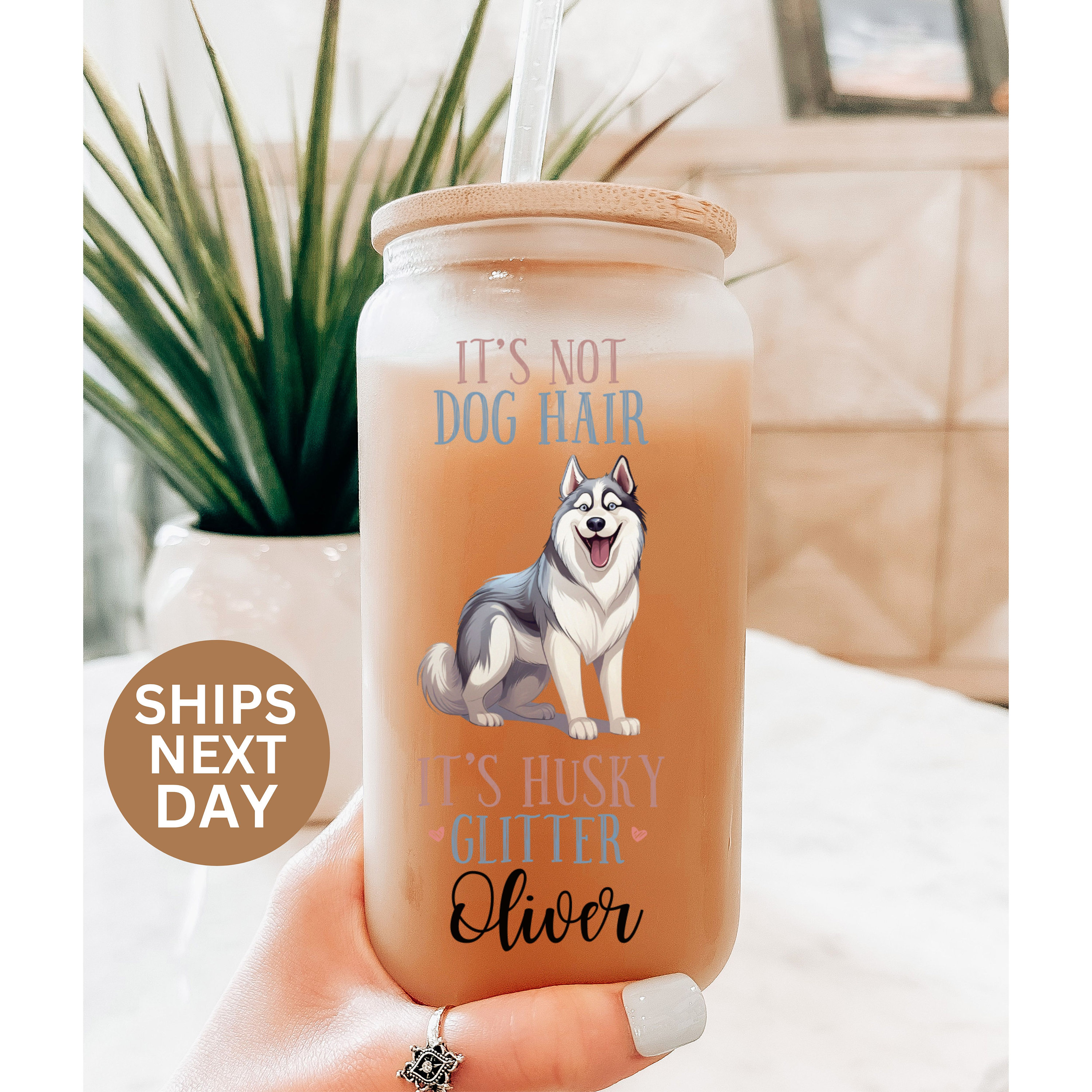 Personalized Siberian Husky Frosted Cup, Custom Husky Coffee Cup, Husky ...