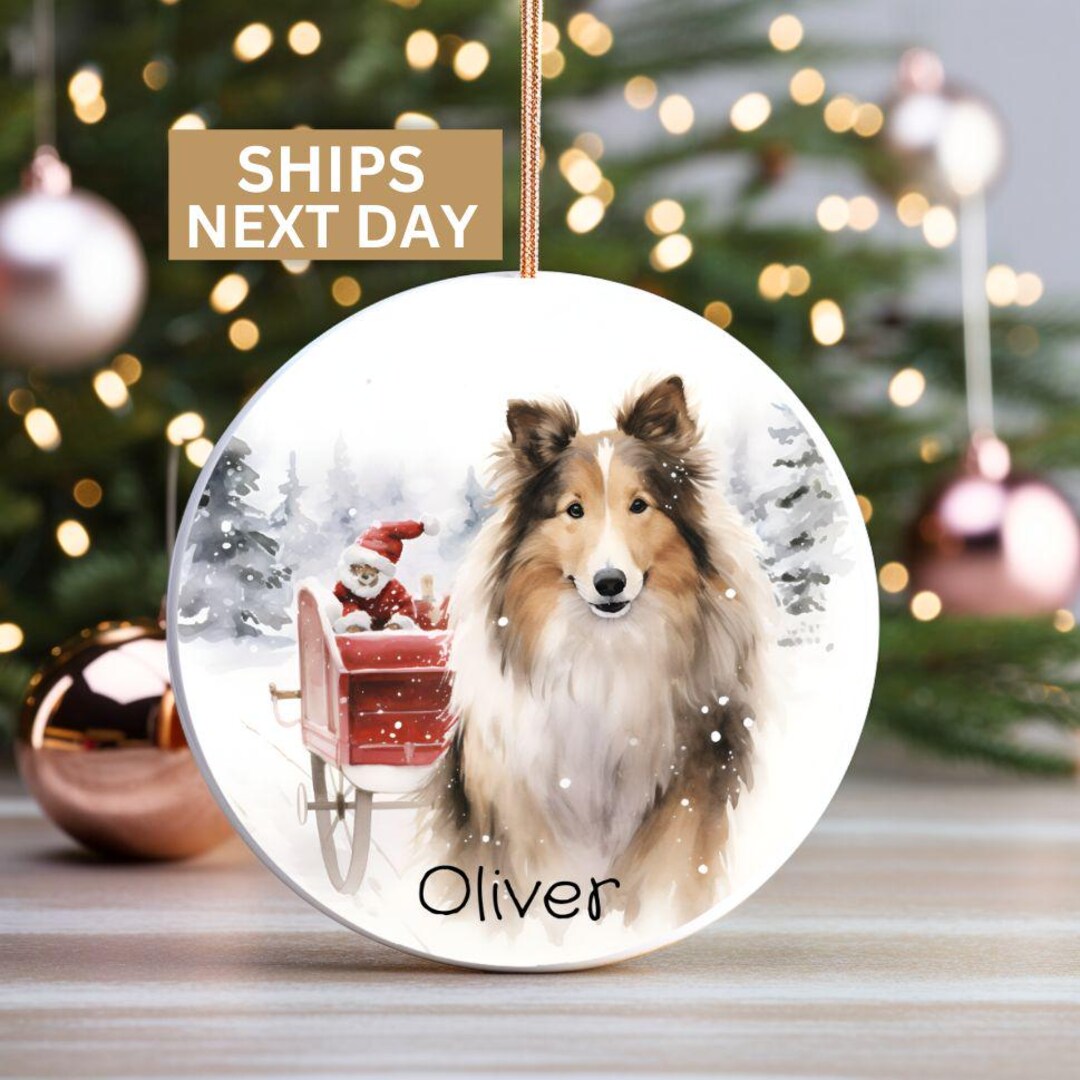 Personalized Shetland Sheepdog Christmas Ornament, Custom Sheltie ...