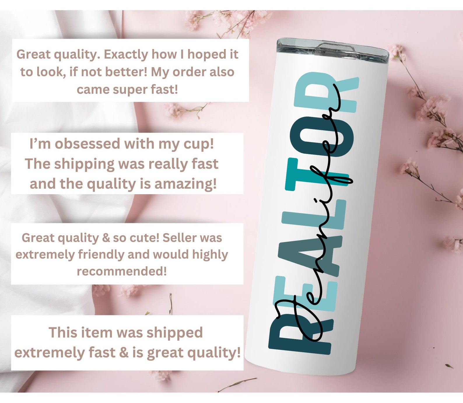 Personalized Realtor Tumbler, Custom Realtor Tumbler Cup, Realtor Gift ...
