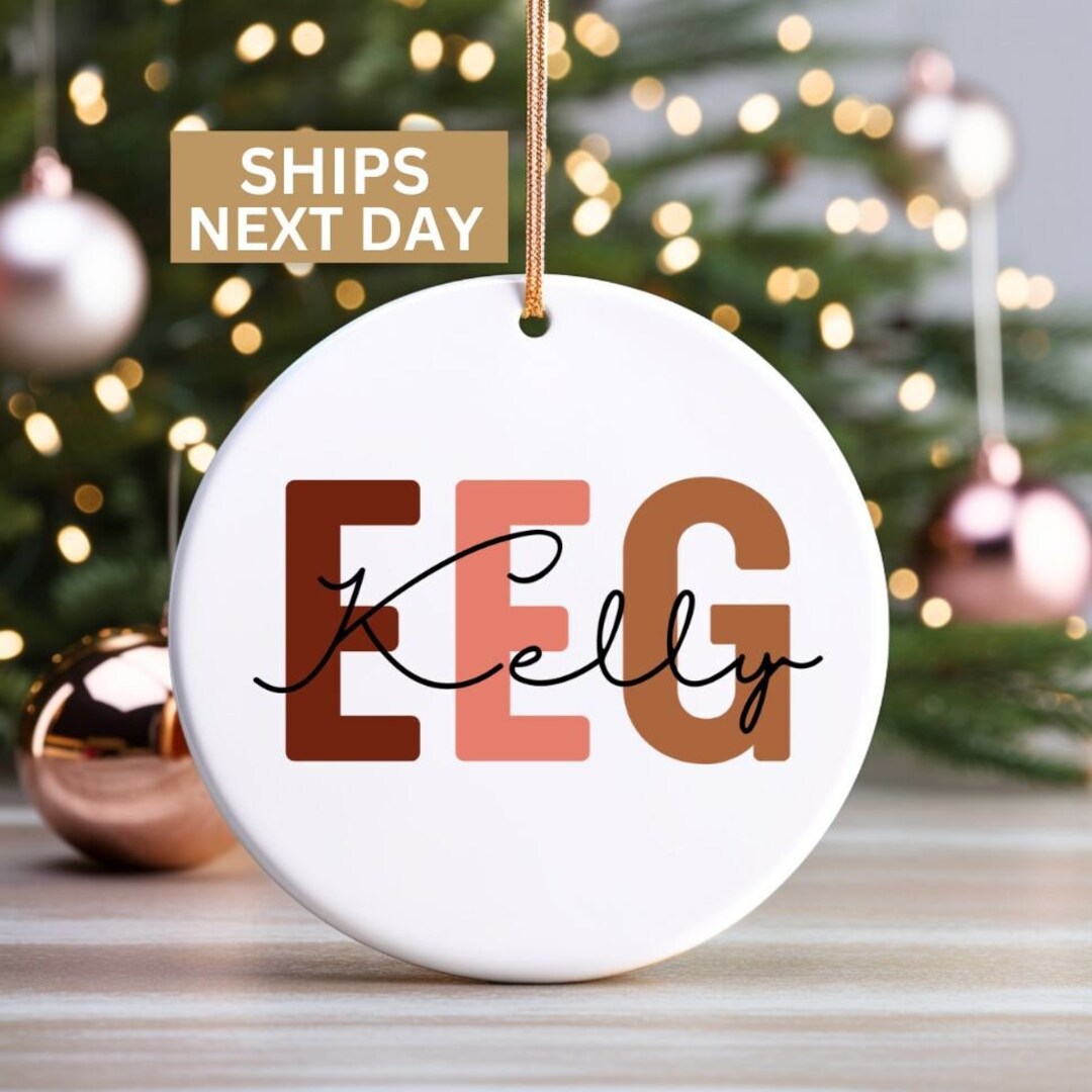 Personalized EEG Tech Ornament, Custom EEG Technician Keepsake, EEG ...