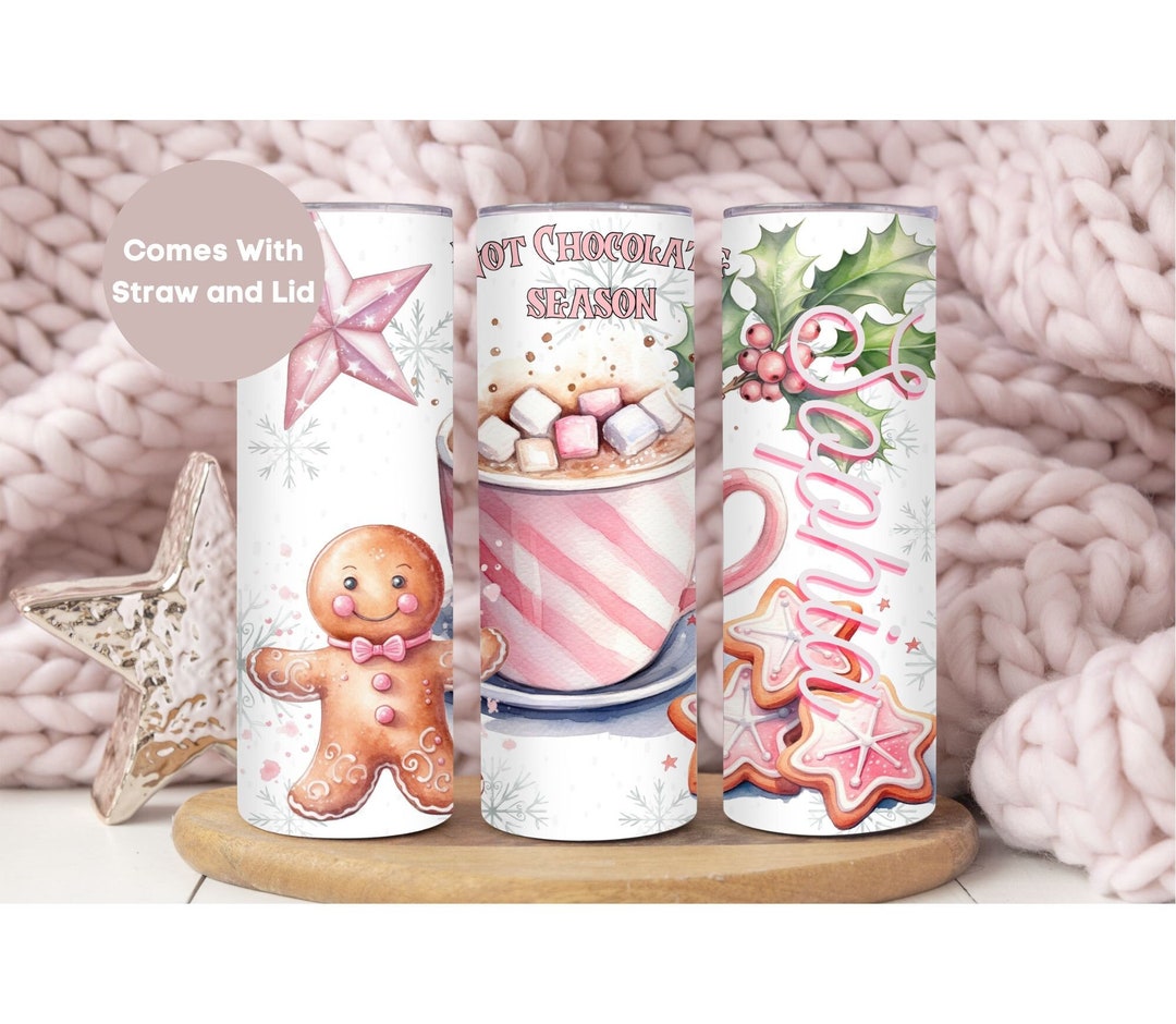 Personalized Christmas Tumbler, Custom Holiday Tumbler Cup, Hot ...
