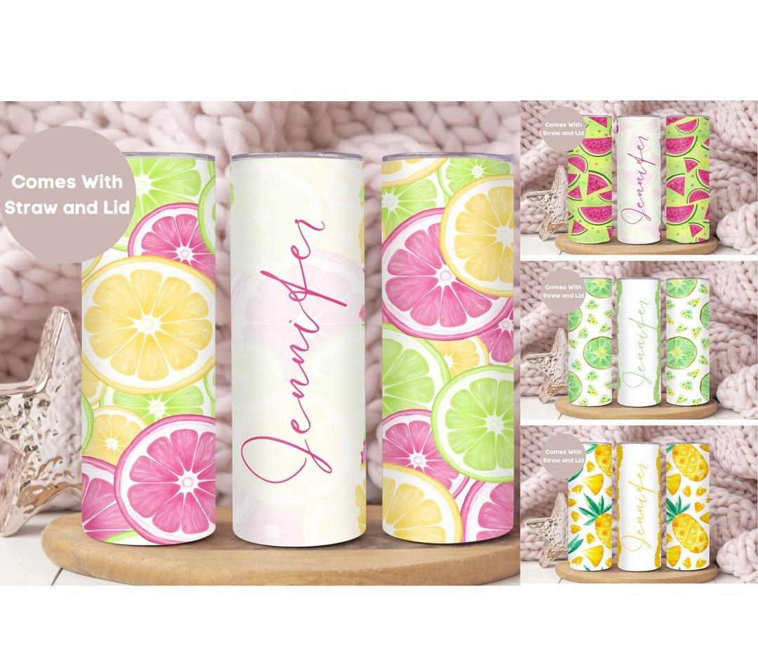 Personalized Fruit Tumbler, Custom Fruit Tumbler Cup for Her, Citrus ...