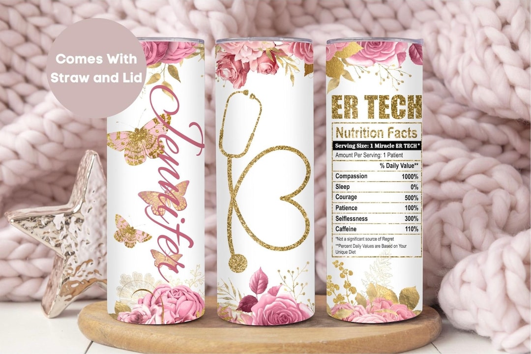 Personalized ER Tech Tumbler, Custom ER Tech Tumbler Cup, ER Nurse Gift ...