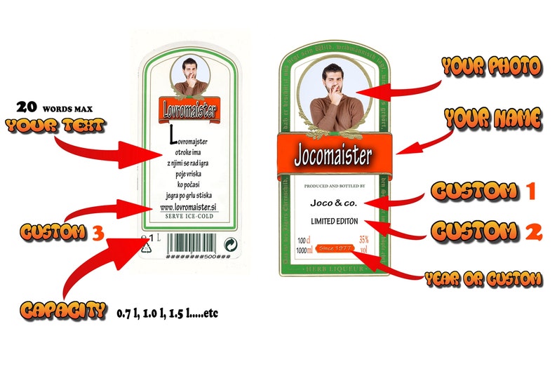 JAGERMEISTER Custom Label for Birthday, Wedding, Party, Fun ...