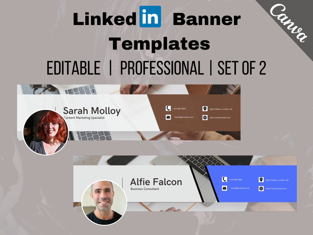 Linkedin Banner Canva, Editable Template, Minimalist Banner Design ...