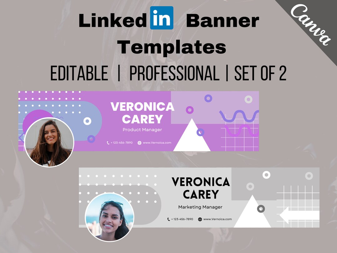 Linkedin Banner Canva, Editable Template, Linked In, Pink Minimalist ...