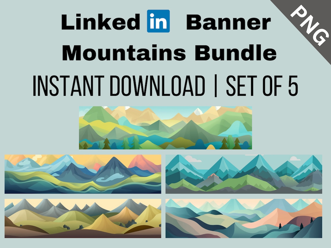 Mountain Linkedin Banners for Personal Branding Bundle, Linkedin ...
