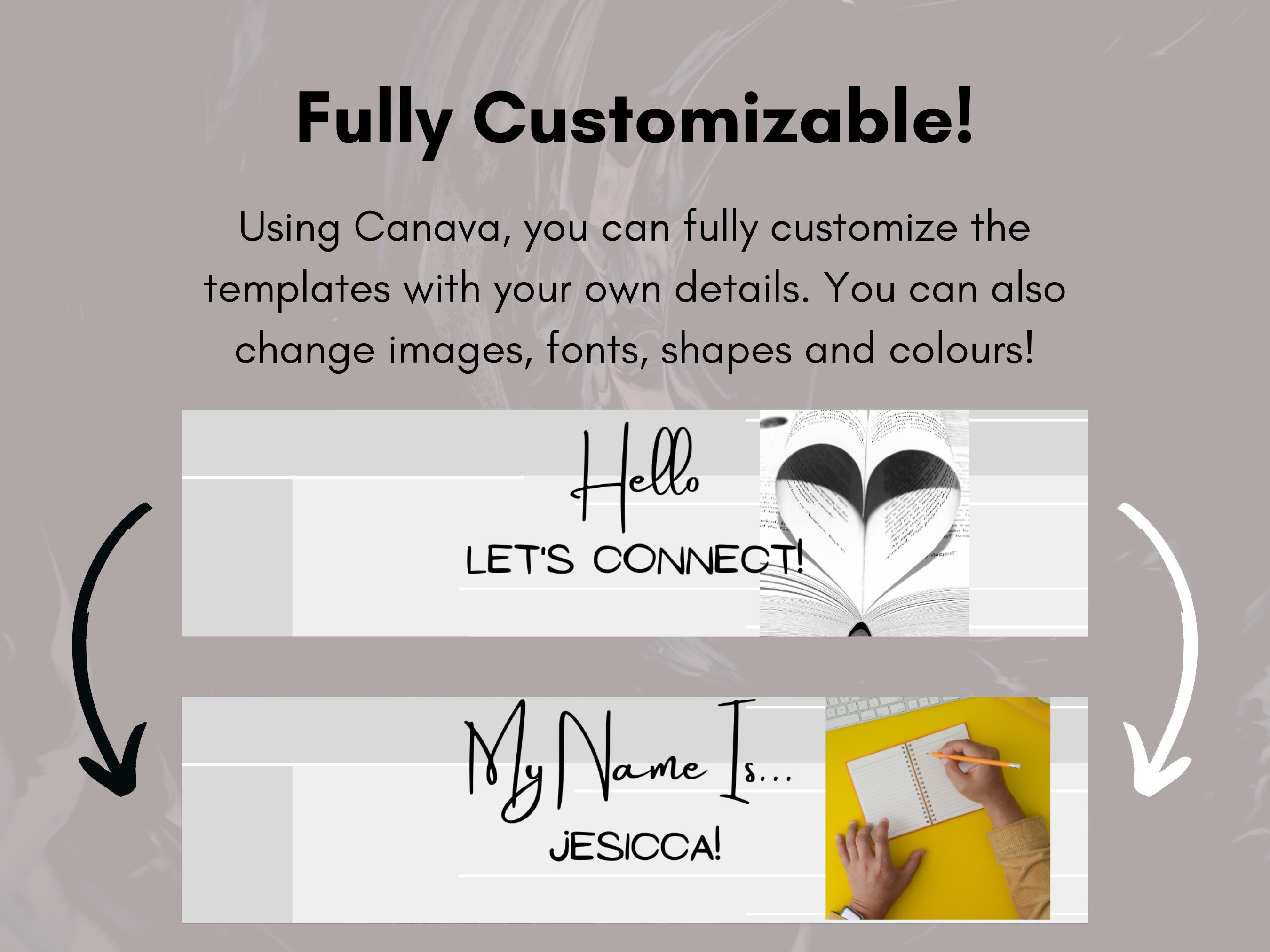 2 Professional Linkedin Banner Personalised Canva Template Linked in ...