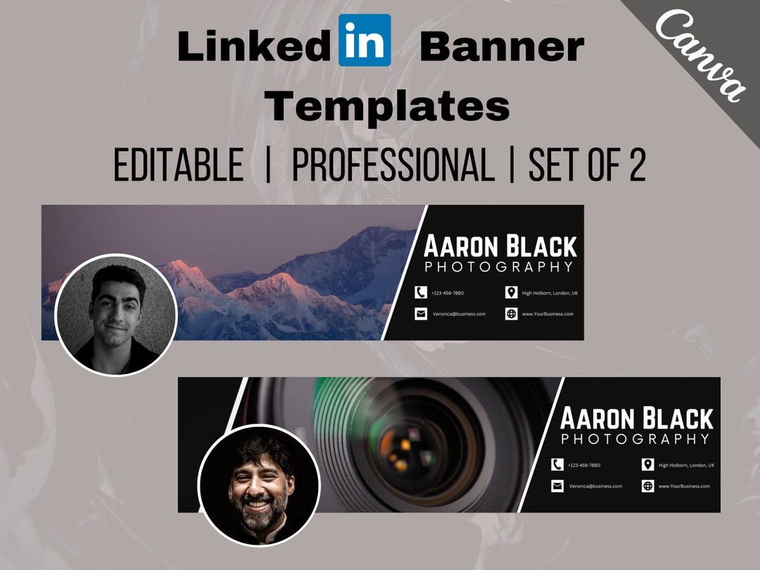 Editable Linkedin Banner Canva Template, Editable Linkedin Background ...