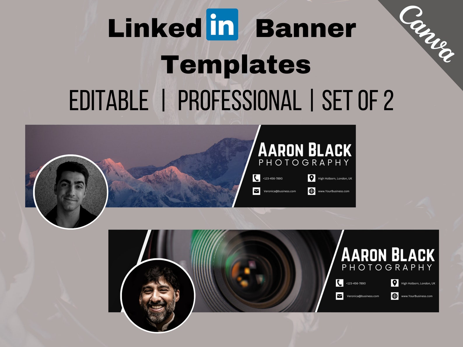 Editable Linkedin Banner Canva Template, Editable Linkedin Background ...