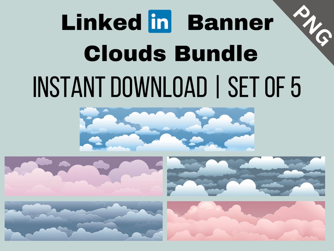 Clouds Linkedin Banners for Personal Branding Bundle - Etsy