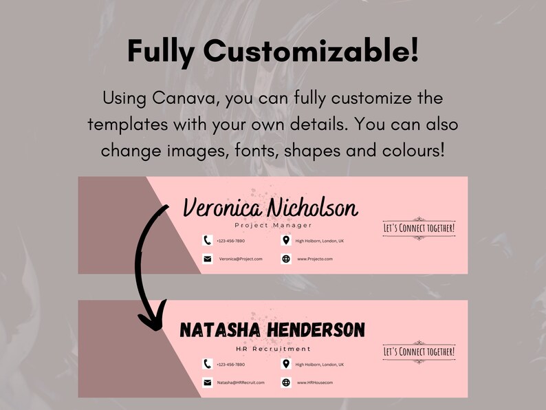 2 Professional Linkedin Banner Personalised Canva Template Linked in ...