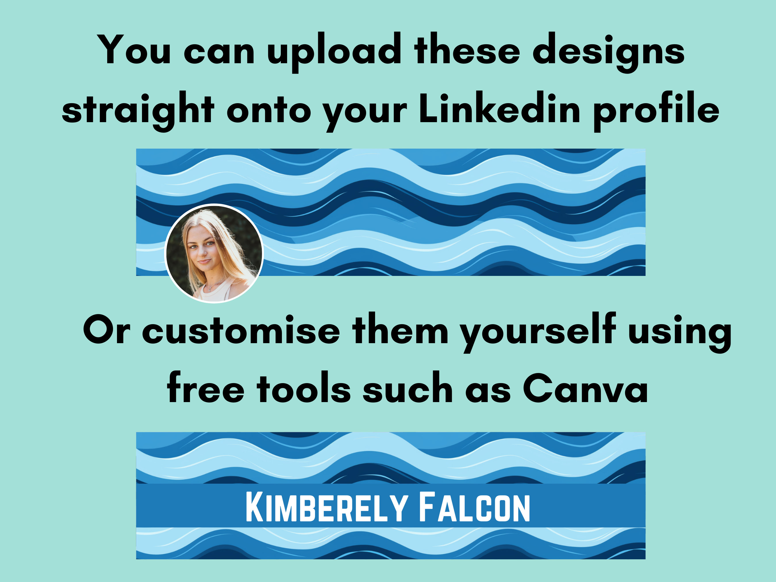 Waves Linkedin Banners for Personal Branding Bundle, Linkedin, Header ...
