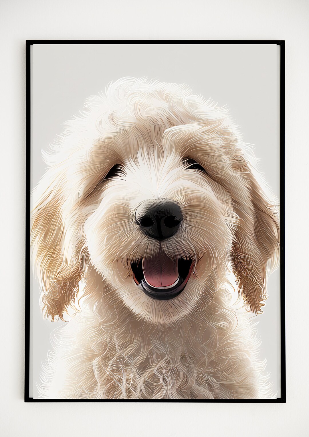 Schnoodle Dog Art Print, Modern Home Decor (digital Download) - Etsy