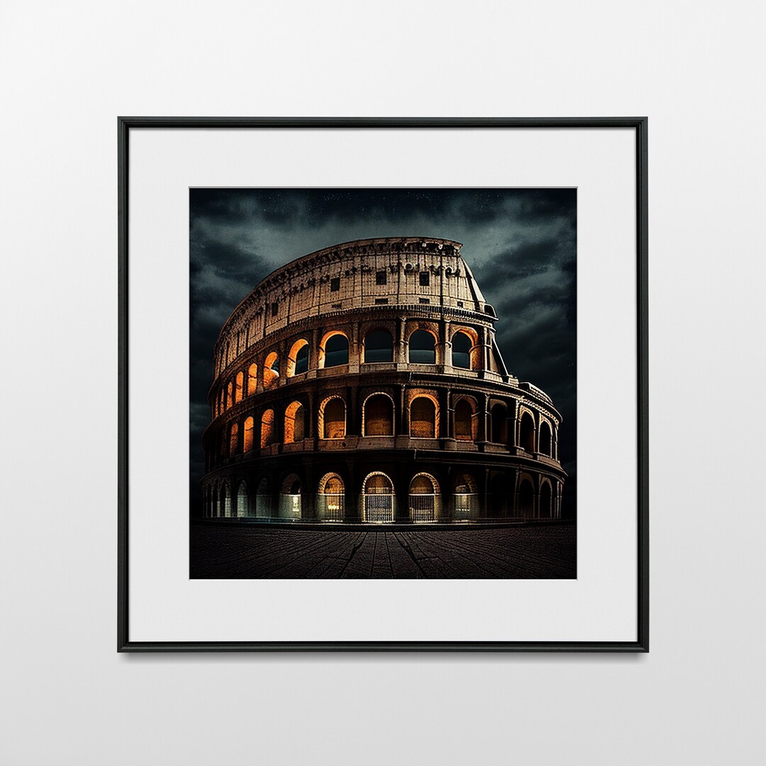 Colorful, Colosseum, Digital Print, Posters, Italy Art, Prints, Wall ...