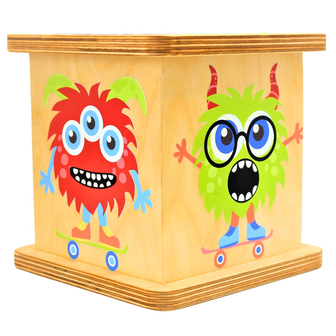 Personalized Piggy Bank Gift, Monster Themed Customizable Name Coin ...