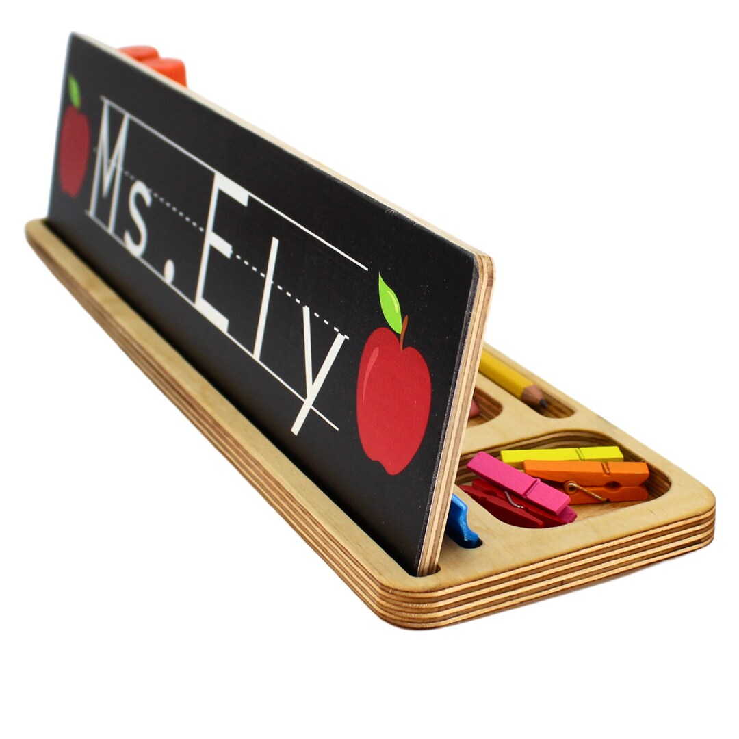 Teacher's Treasure Trove: Personalized Wood Name Sign With Storage ...