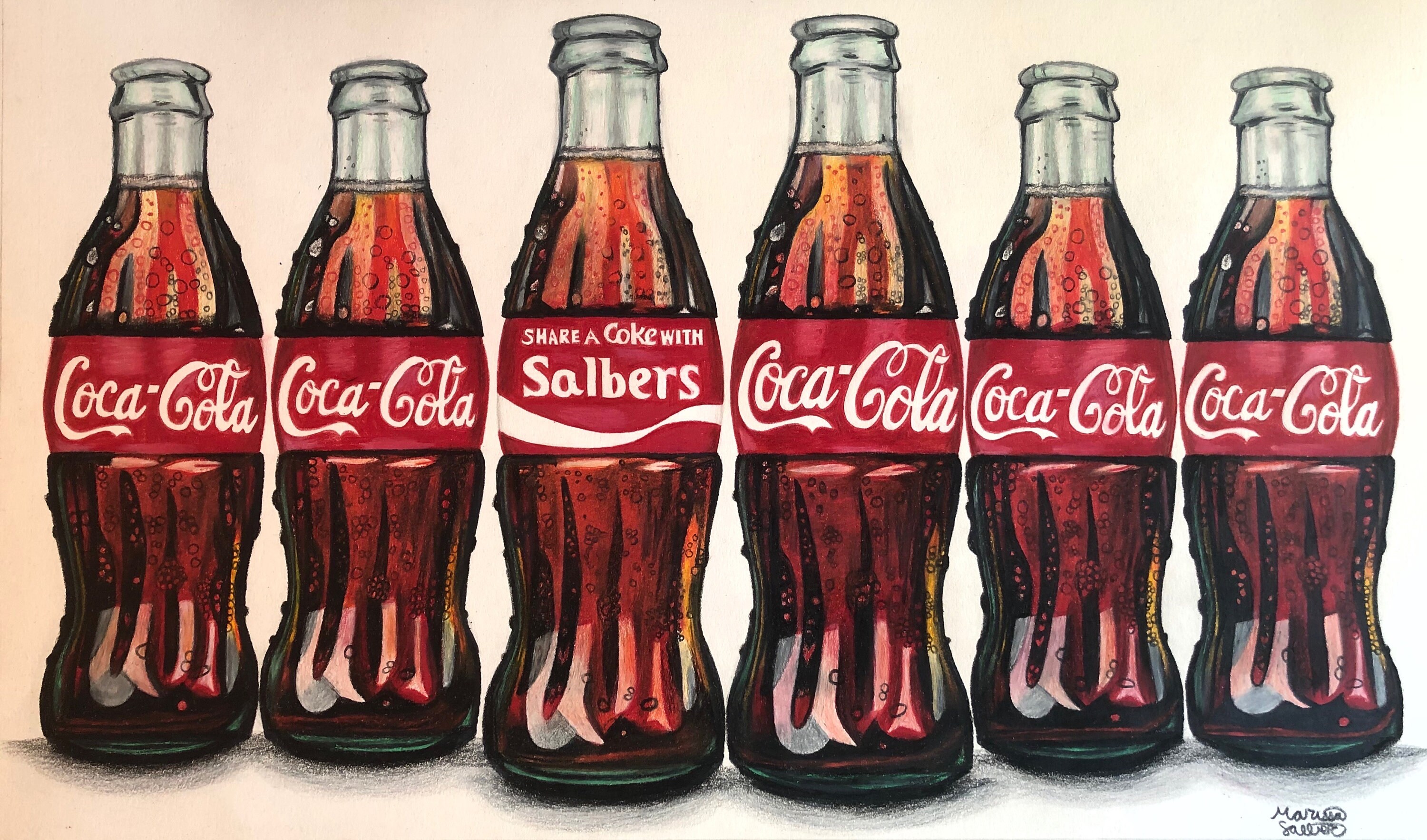 Custom Coca Cola Drawing Custom Share a Coke With Artwork - Etsy