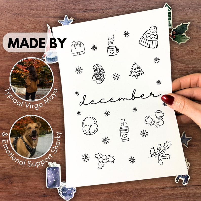 December Journal Bundle 2024 Printable Mood Tracker & Calendar (A4/A5 ...