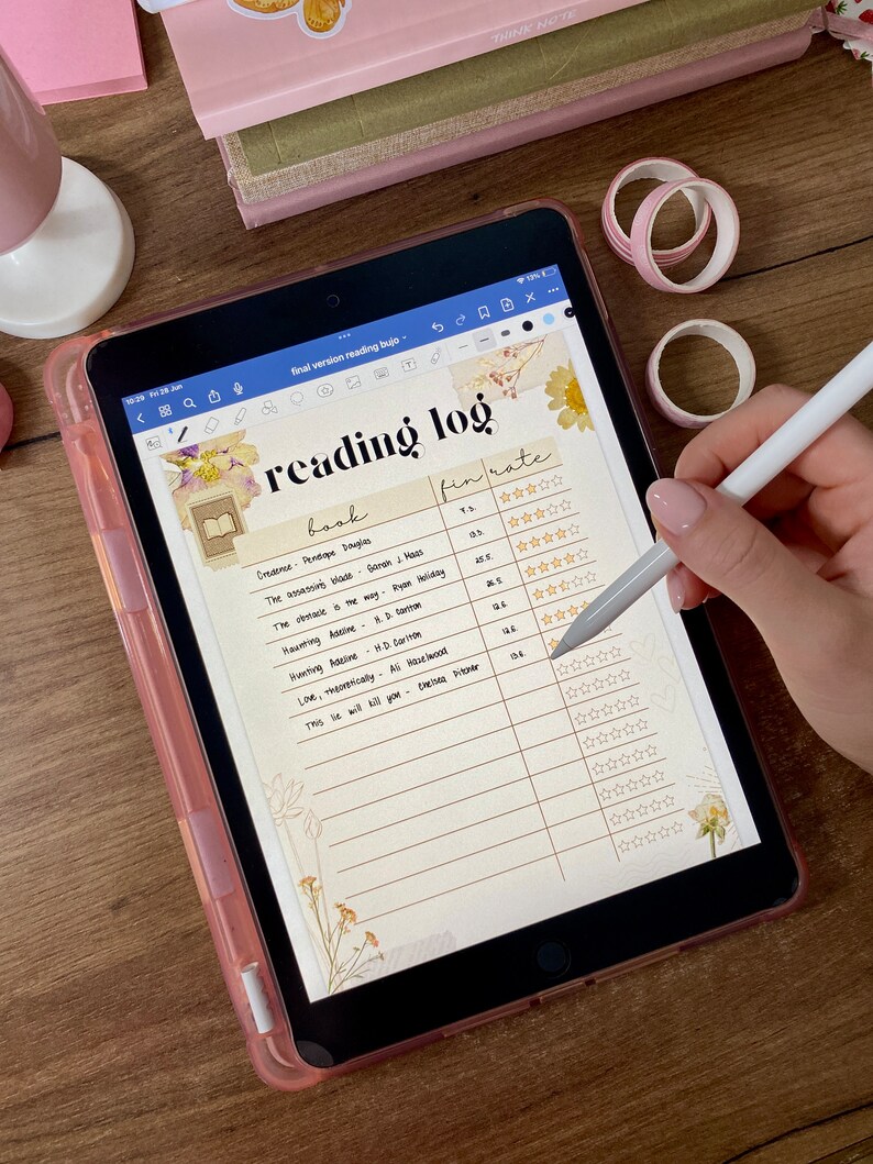 Digital Reading Journal | Interactive Book Tracker Template | Boost ...