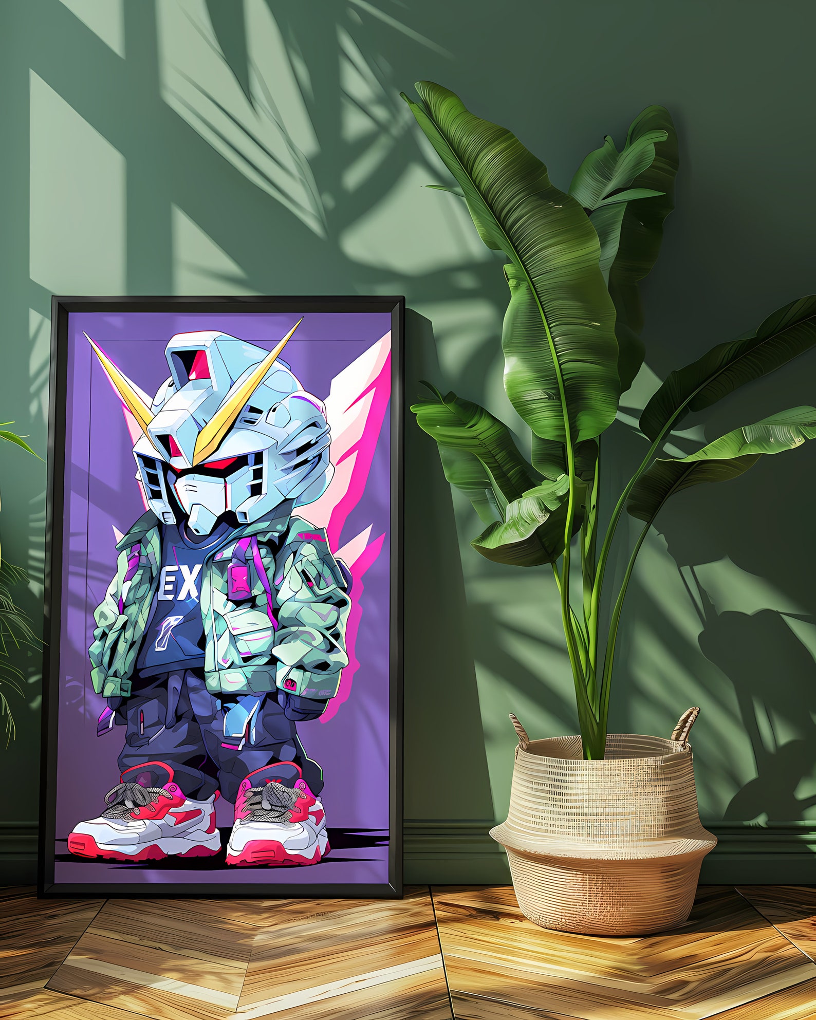 Mecha Robot Wall Art Anime Wall Print Chibi Poster Decor Robot Art ...
