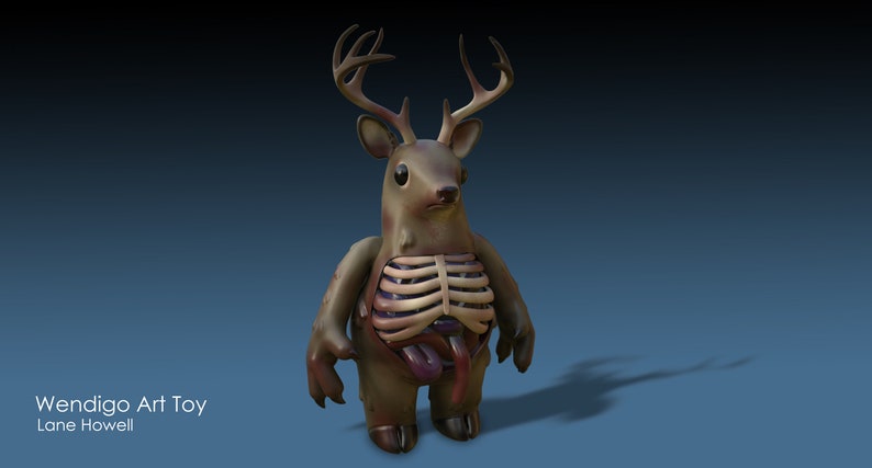 Wendigo Art Toy STL STL for 3D Printing - Etsy