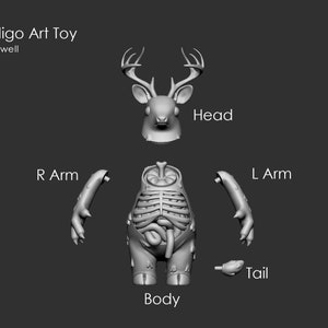 Wendigo Art Toy, STL, STL for 3D Printing - Etsy