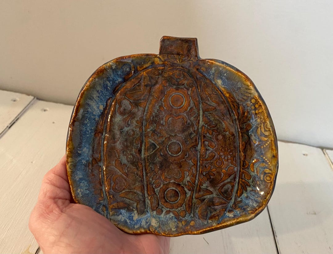 Handmade Pottery Pumpkin Spoon Rest - Etsy