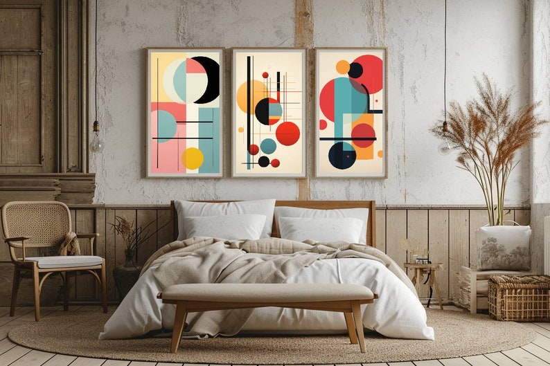 Timeless Elegance: Mid Century Modern Art Collection of 8 Digital ...