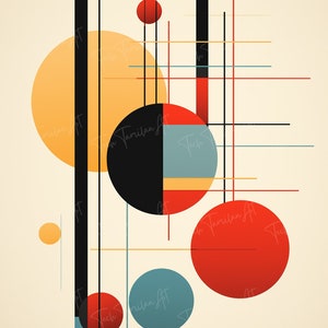 Timeless Elegance: Mid Century Modern Art Collection of 8 Digital ...