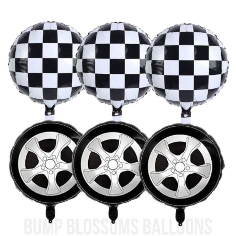 Race Car Mylar Balloons Race Car Birthday Balloons Tire - Etsy