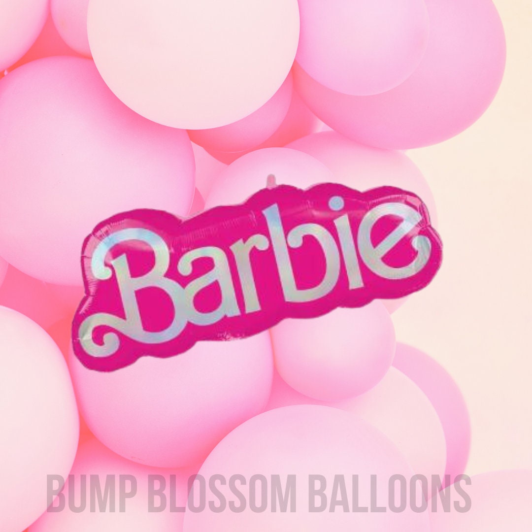 Barbie Mylar Balloon, Pink Barbie Birthday Balloon, Mylar Balloon for ...