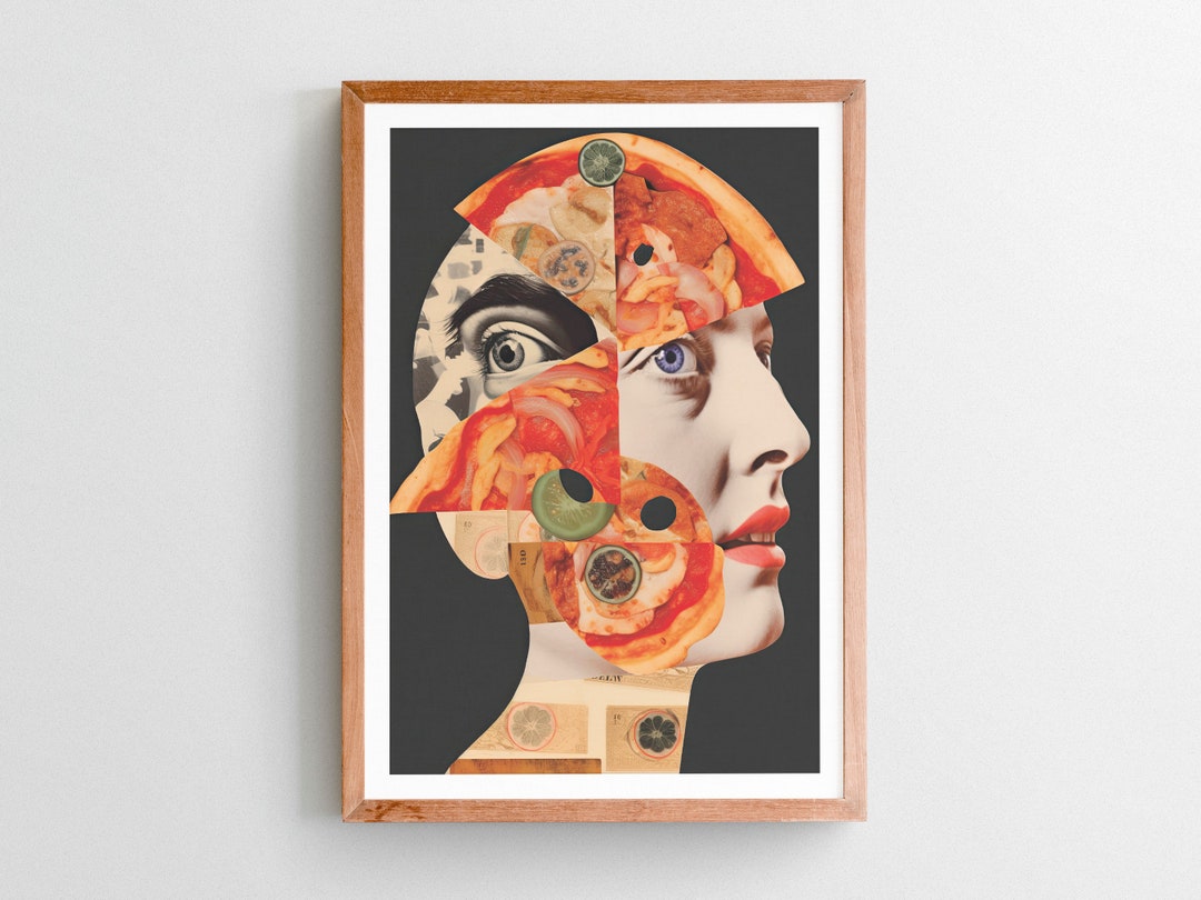 Collage Wall Art, Pizza Poster, Style Hannah Höch, Dadaism, Modern ...