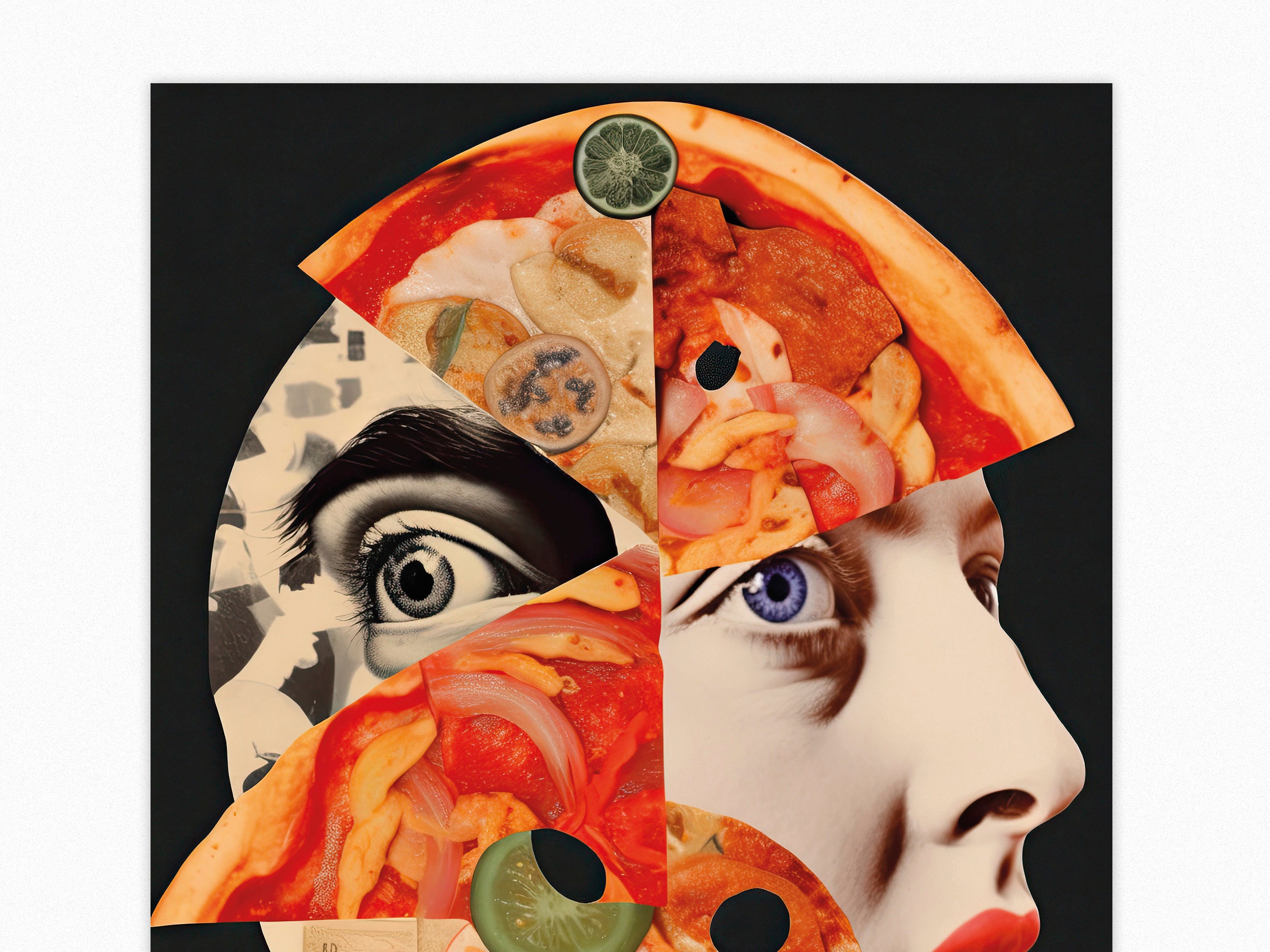 Collage Wall Art, Pizza Poster, Hannah Höch, Dadaism, Modern Artwork ...