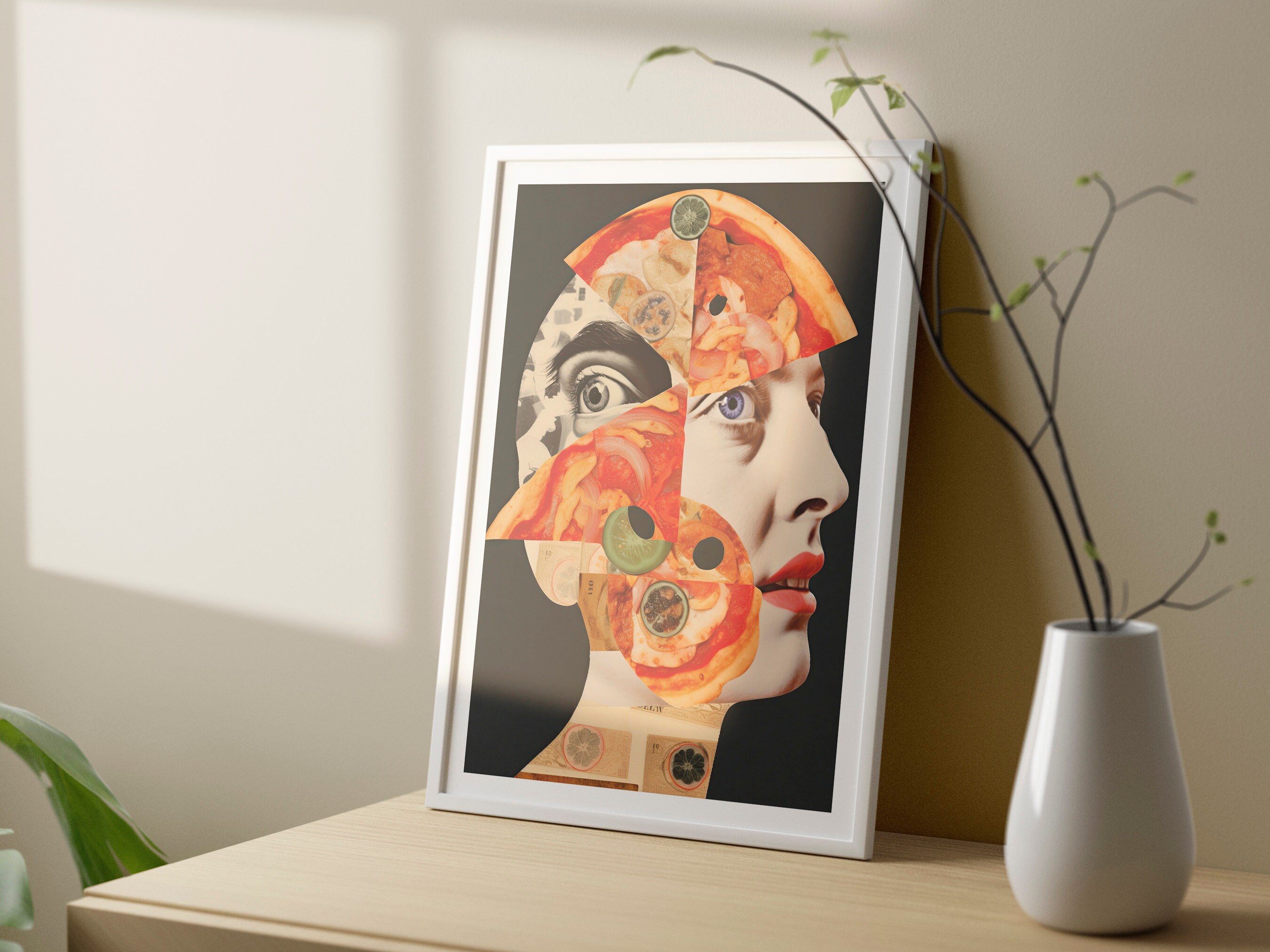 Collage Wall Art, Pizza Poster, Hannah Höch, Dadaism, Modern Artwork ...