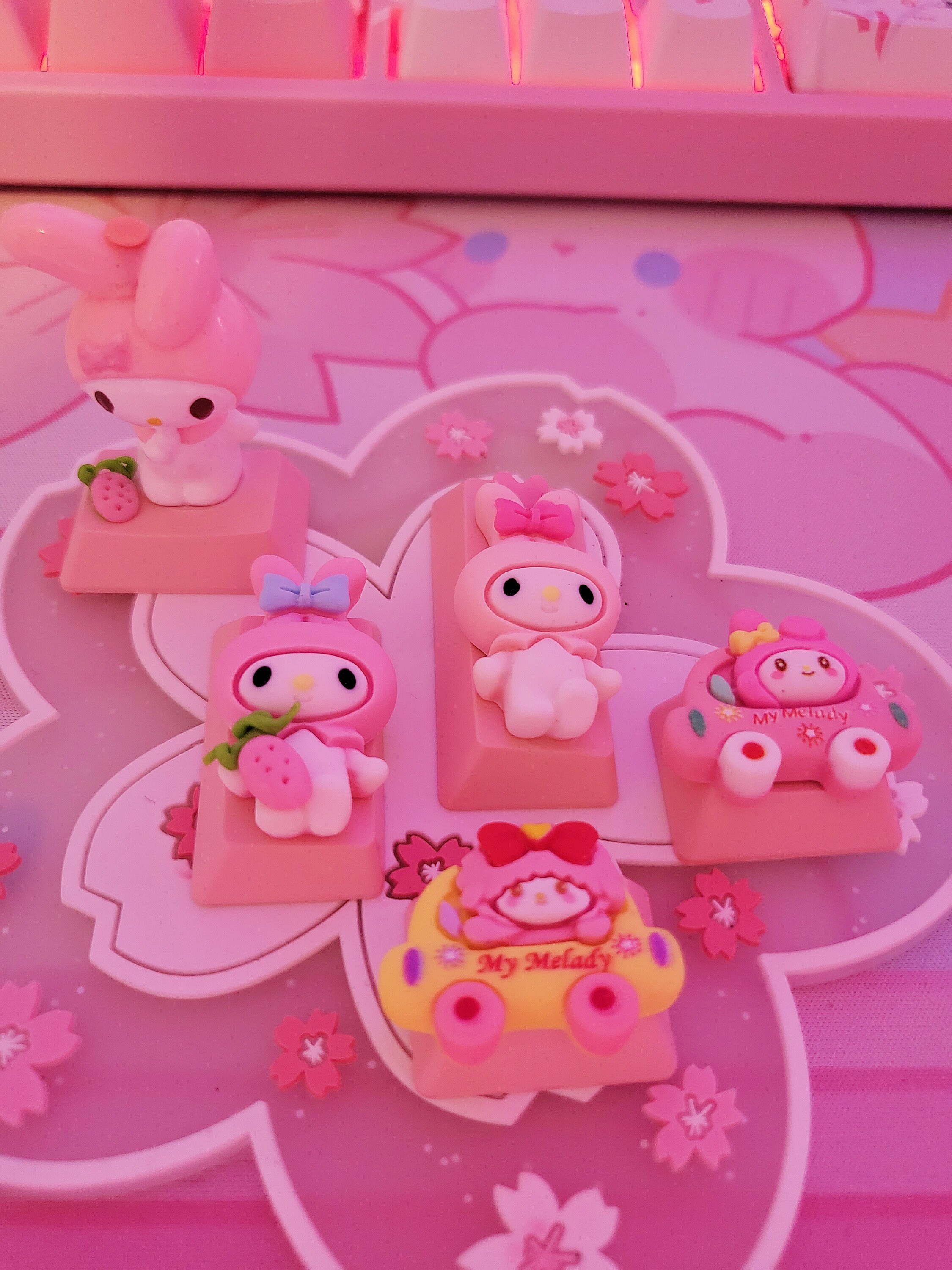 Sanrio Keycap Set My Melody Sanrio Kawaii Keycaps Artisan - Etsy Canada