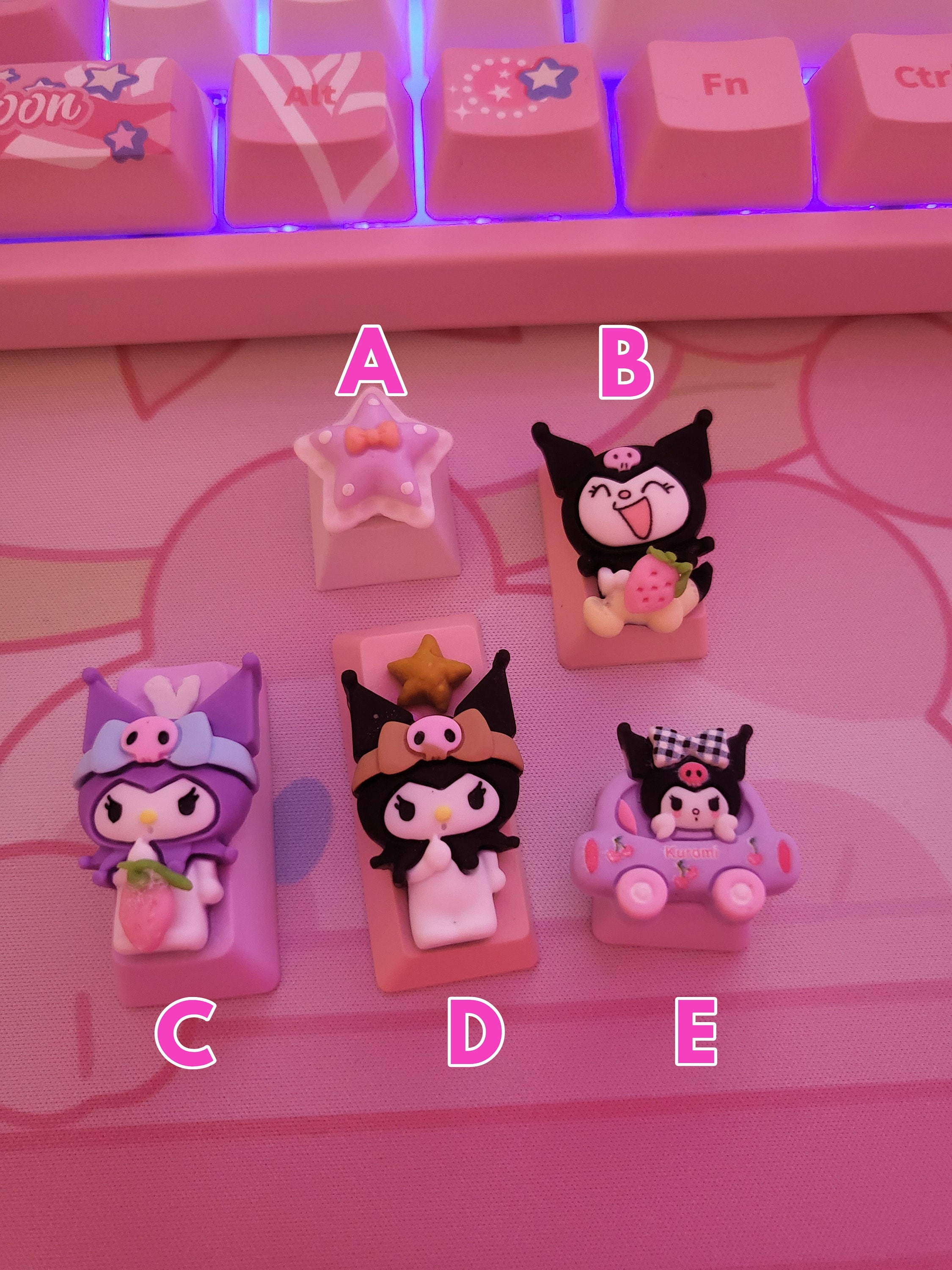 Sanrio Keycap Set Kuromi Sanrio Kawaii Keycaps Artisan - Etsy Canada