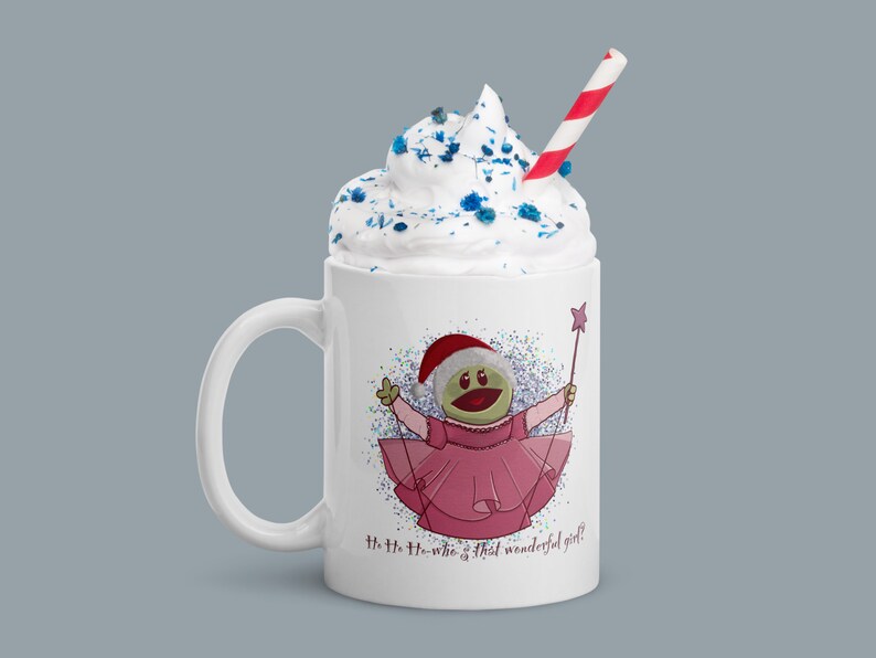 Mona Nanalan Ho Ho Ho Whos That Wonderful Girl White Glossy Etsy