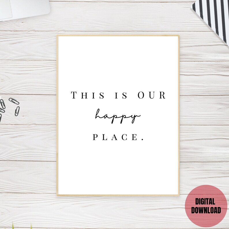 This is Our Happy Place Printable Download Wall Art - Etsy