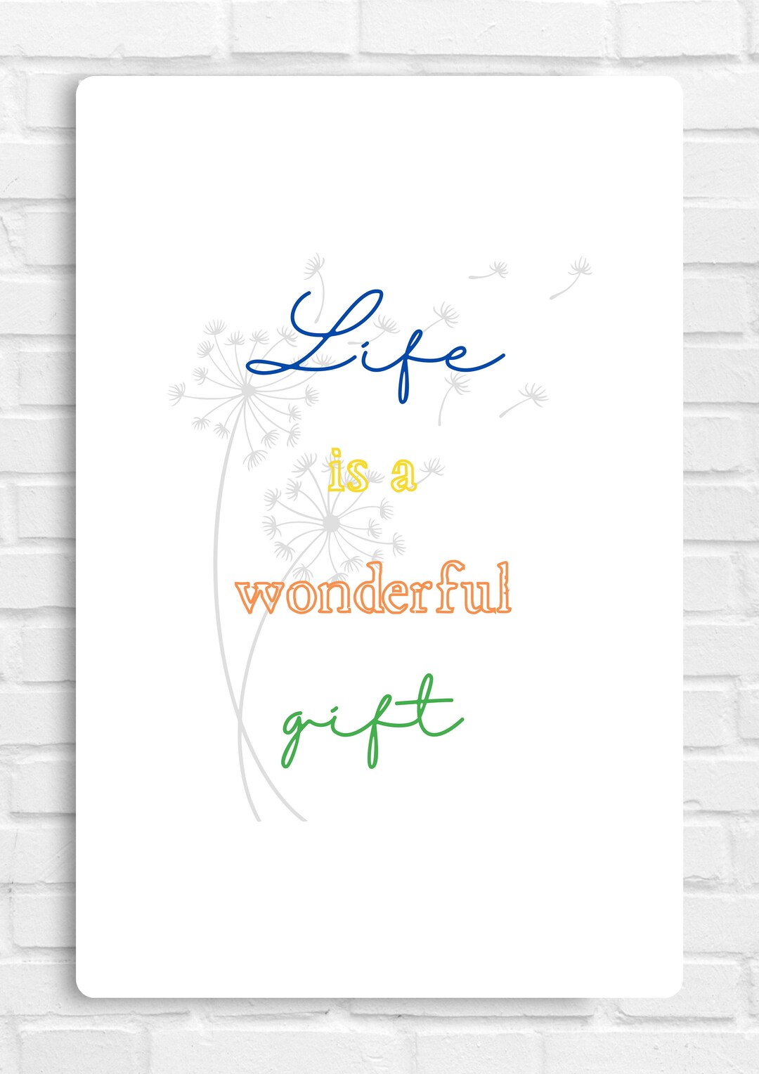 Life is A Wonderful Gift Printable Download Wall Art - Etsy