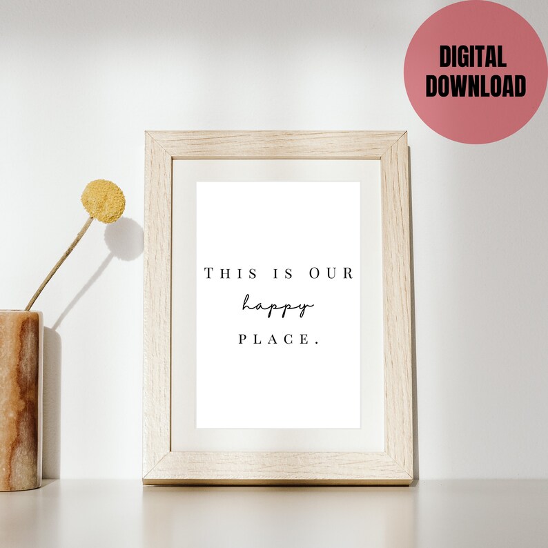 This is Our Happy Place Printable Download Wall Art - Etsy