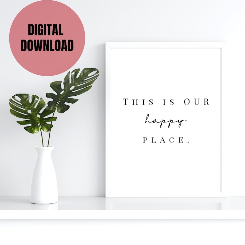 This is Our Happy Place Printable Download Wall Art - Etsy