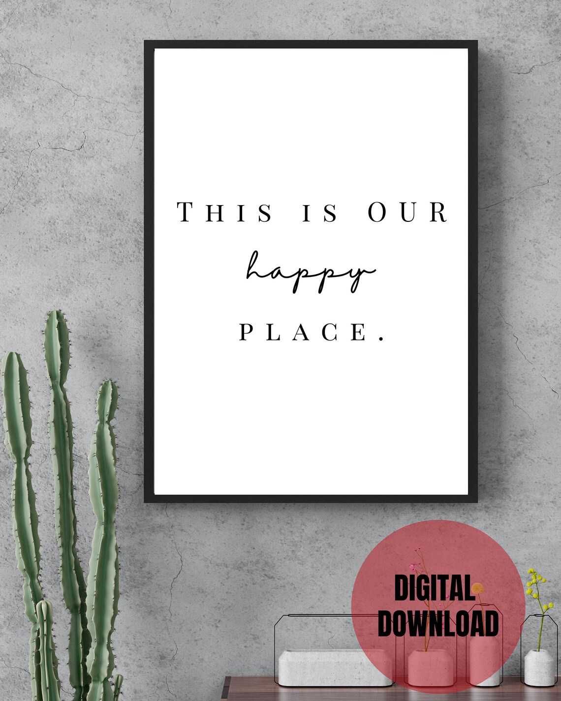 This is Our Happy Place Printable Download Wall Art - Etsy