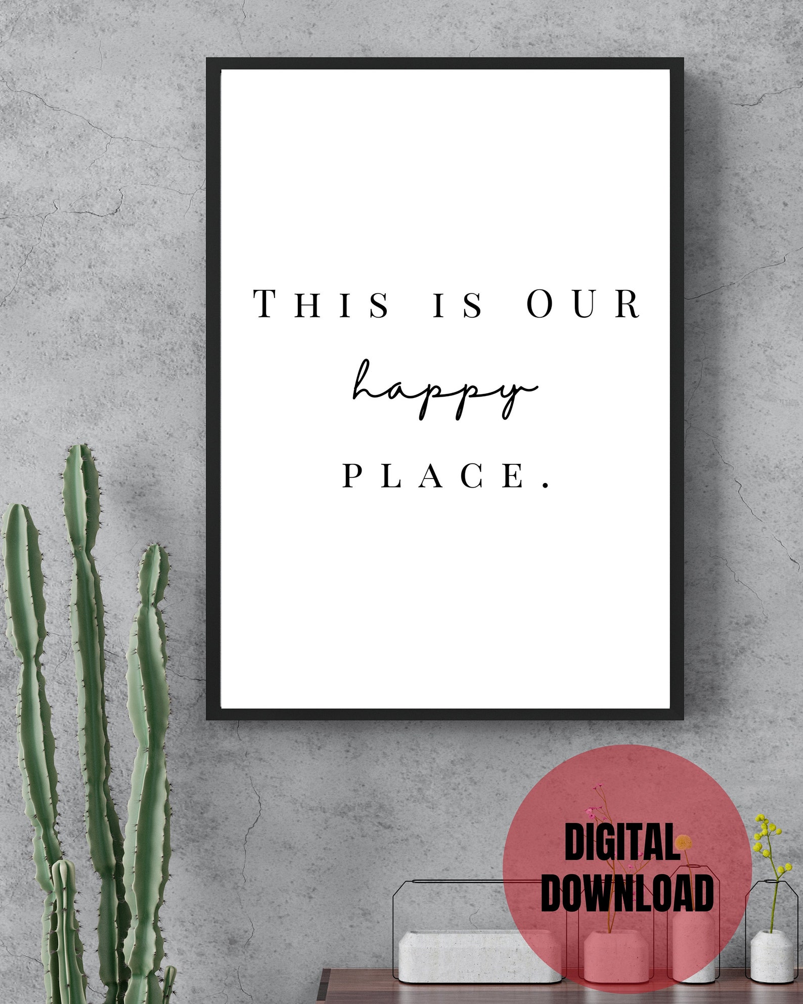 This is Our Happy Place Printable Download Wall Art - Etsy