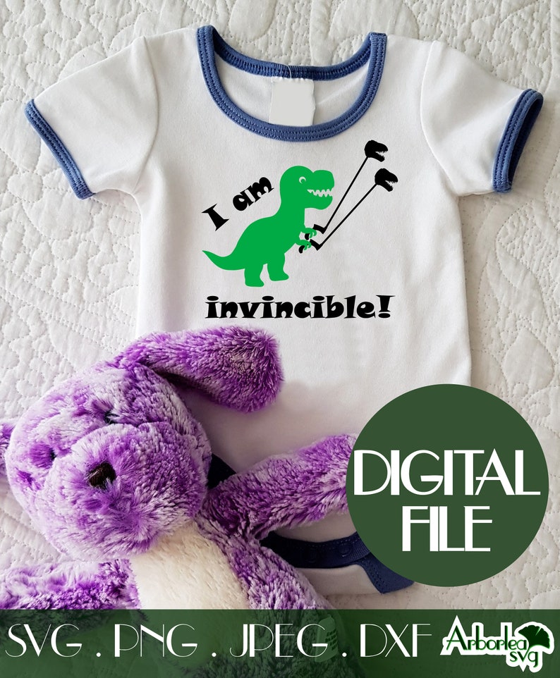 I Am Invincible, Funny T-rex Svg, Dionsaur SVG, Sarcastic Work Gag Svg ...