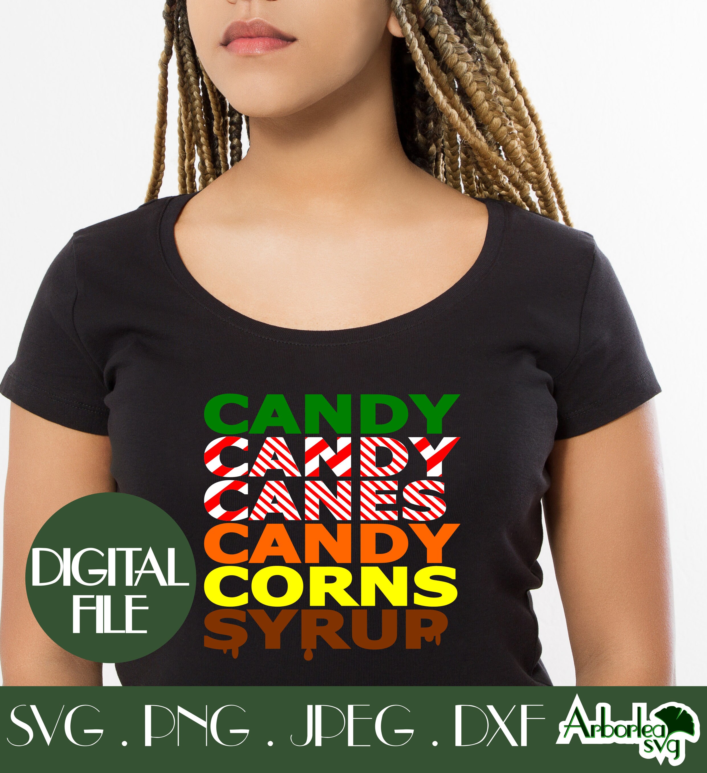 Candy Candy Canes Candy Corns Syrup Christmas Svg Png Dxf Jpeg Cricut ...